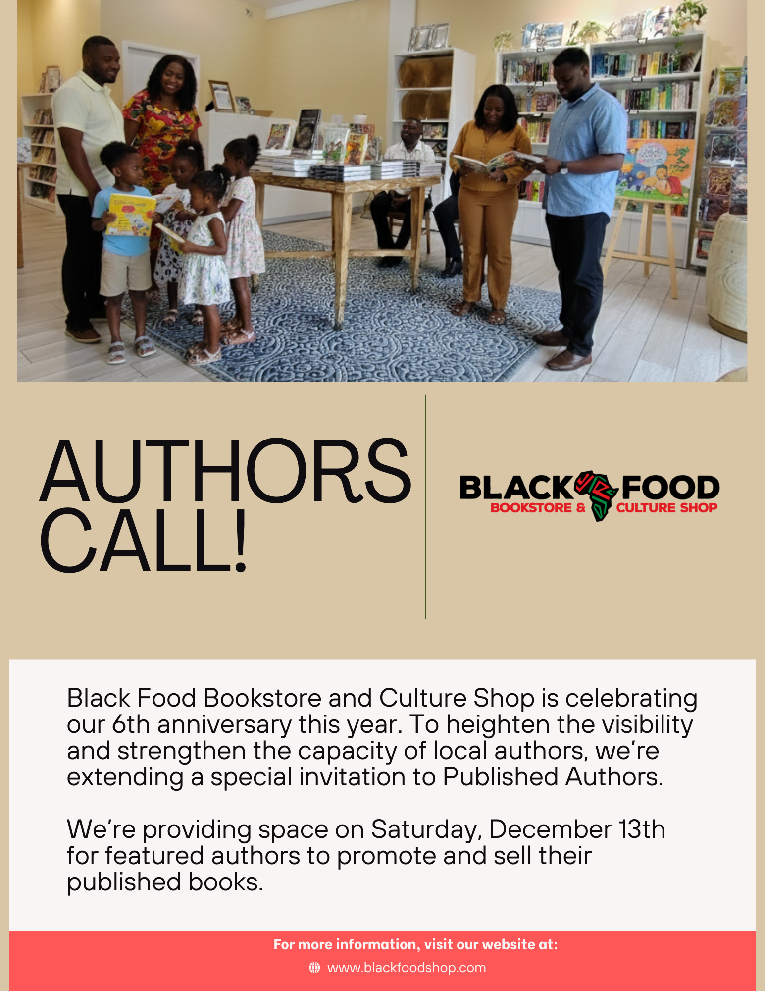 Black Food Bookstore & Culture Shop Author's Call – Black Food ...